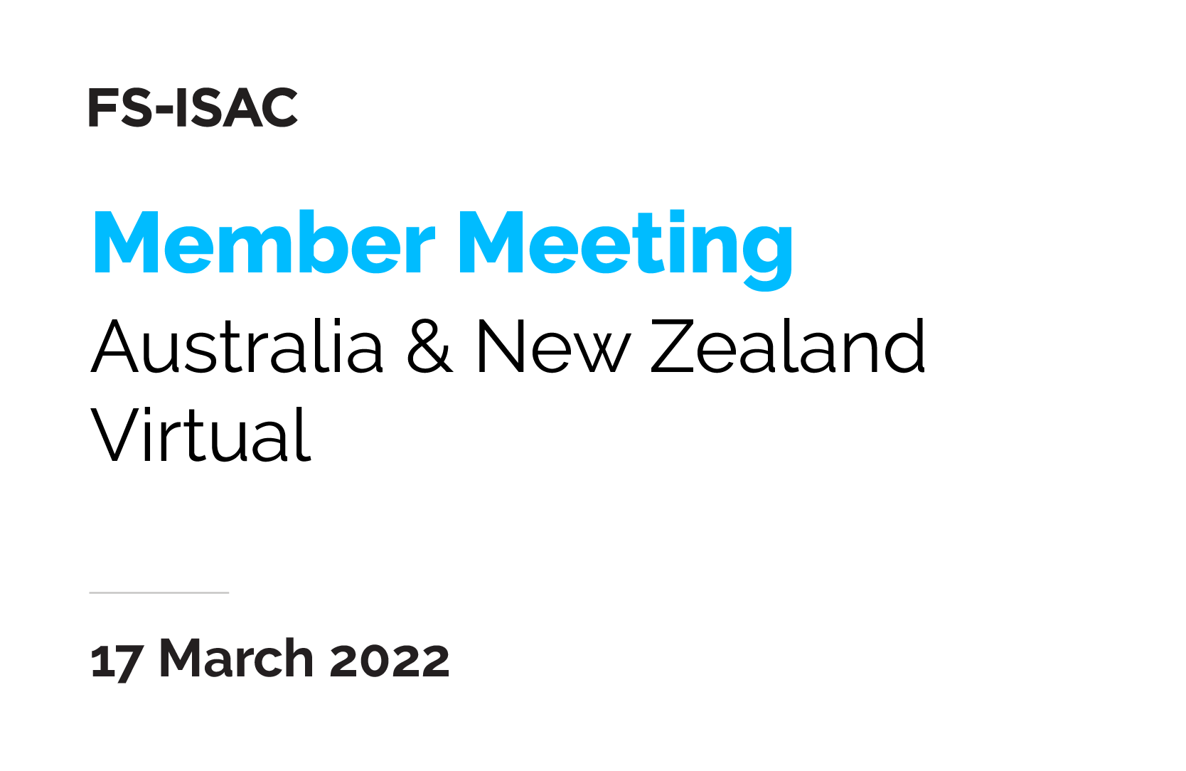 FS-ISAC Upcoming Events, Summits, Webinars and Exercises