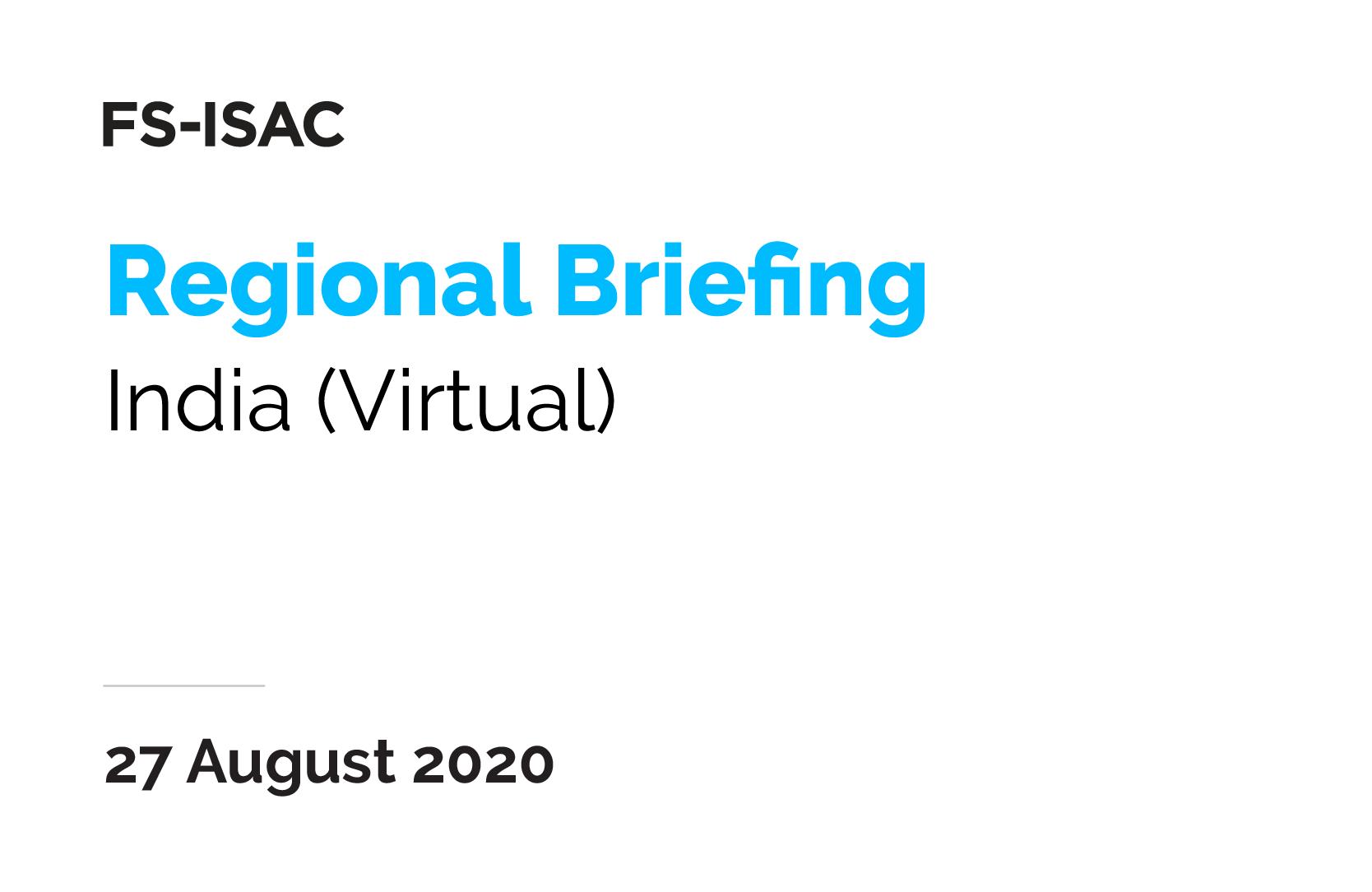 FS-ISAC Upcoming Events, Summits, Webinars and Exercises